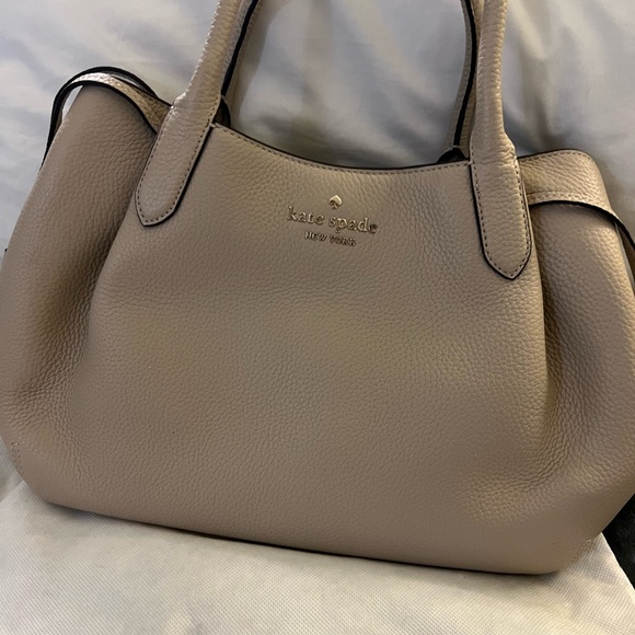 kate spade | Bags | Kate Spade Beige Leather Tote Bag | Poshmark